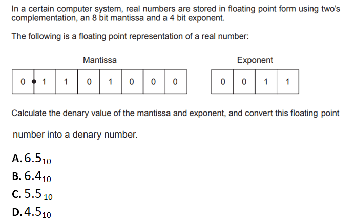 A Level Computer Science Theory 3 Exam Style Questions With